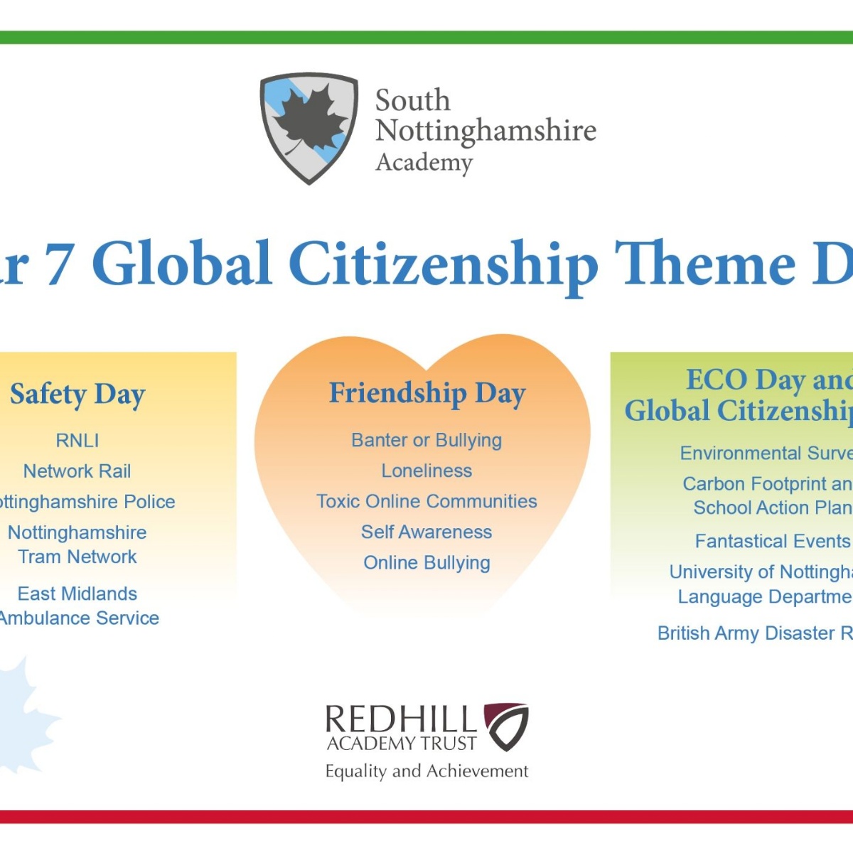 South Nottinghamshire Academy - Year 7 Global Citizenship Theme Days